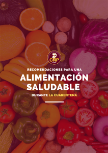 RECOMENDACIONES PARA UNA ALIMENTACIÓN SALUDABLE DURANTE LA CUARENTENA ...
