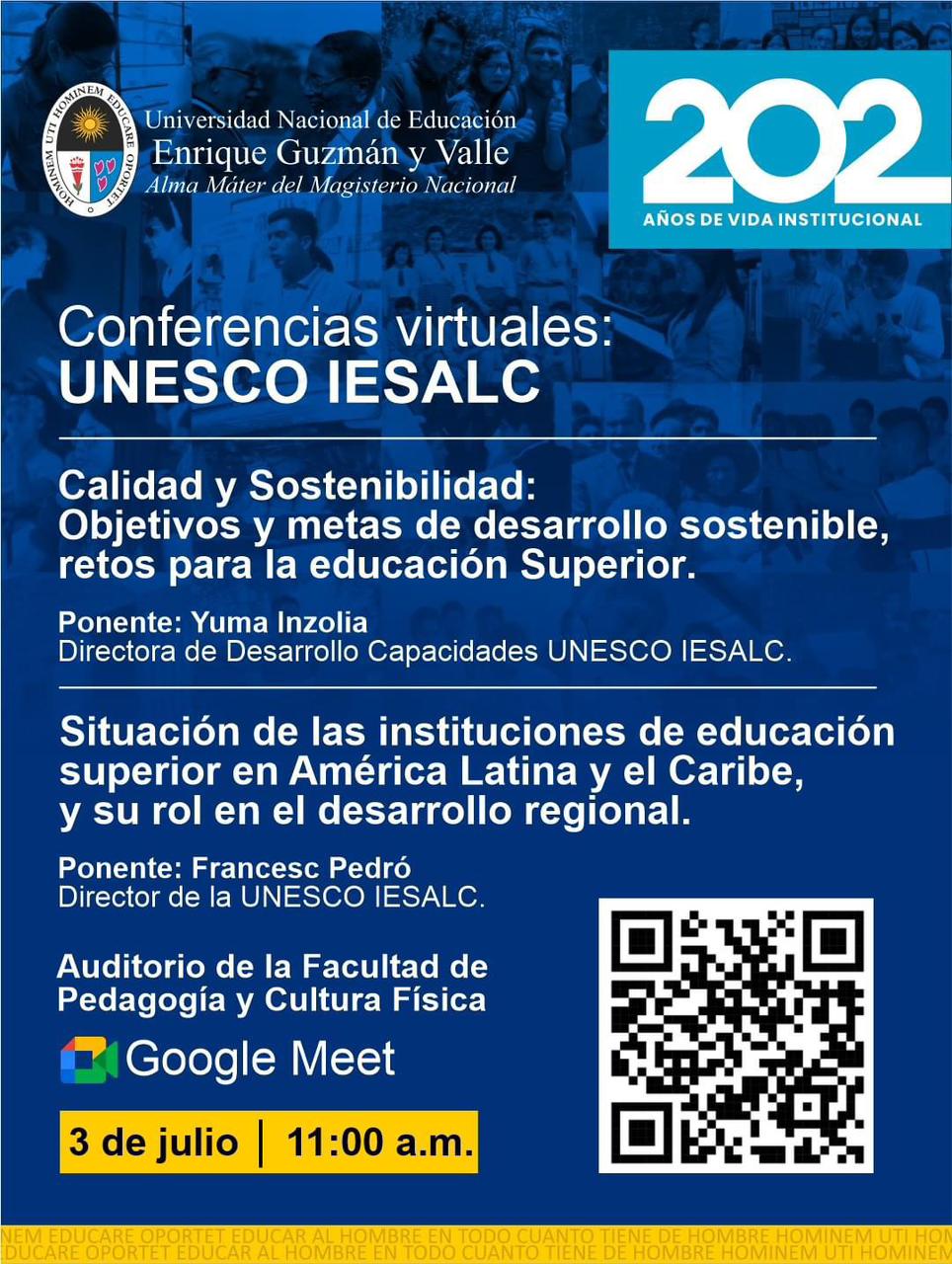 Conferencias virtuales UNESCO IESALC – Universidad Nacional de ...